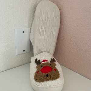 Shoes | Nwt Christmas Rudolph The Reindeer Fuzzy Slippers Warm Cozy ...